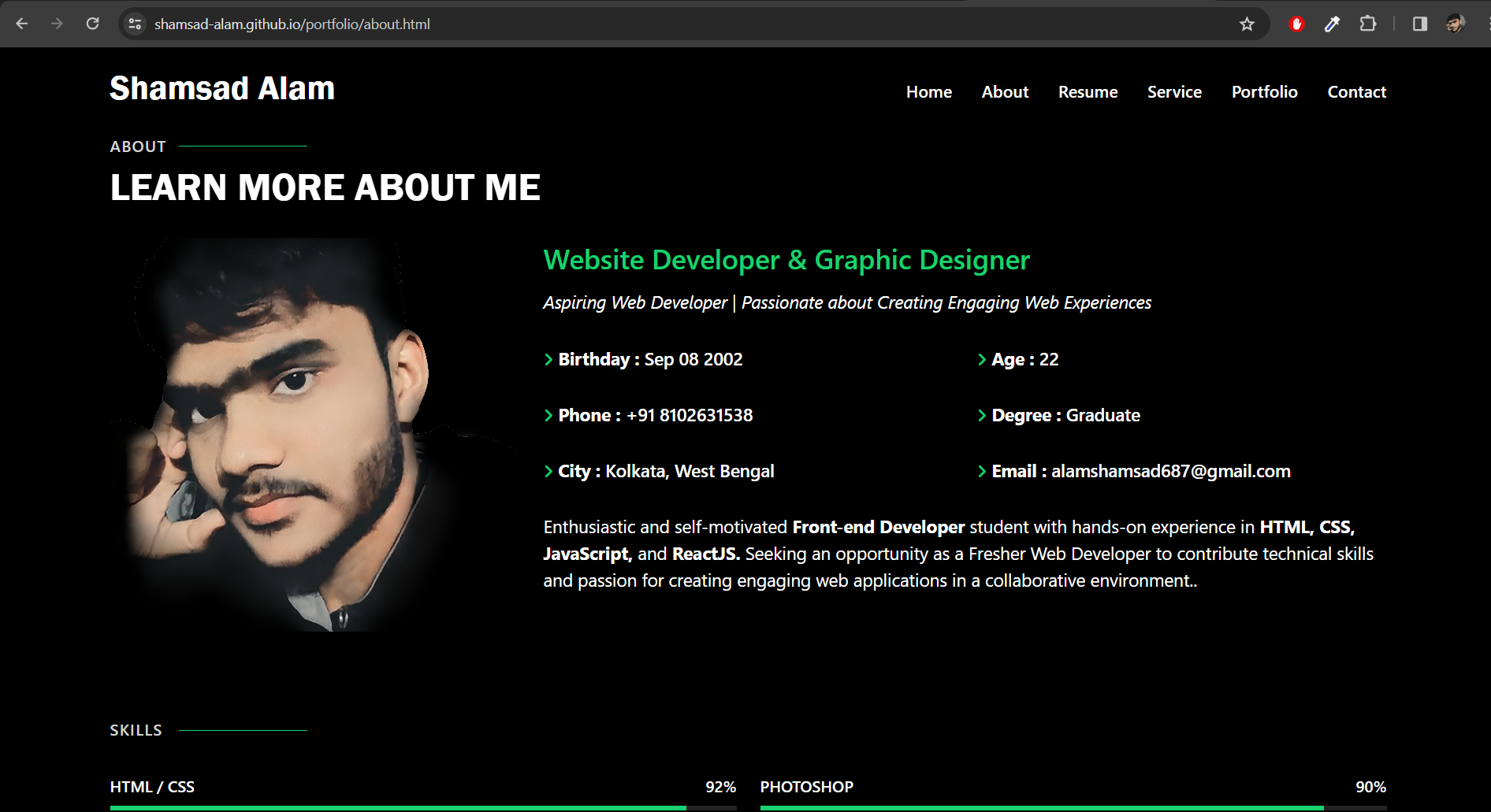 Shamsad Alam Portfolio